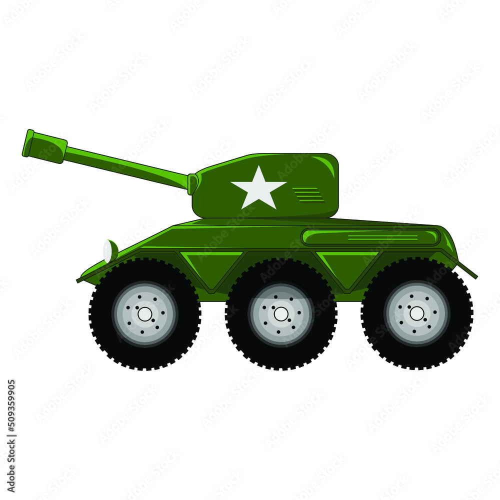 cartoon toy military tank armored vehicle Stock Vector | Adobe Stock