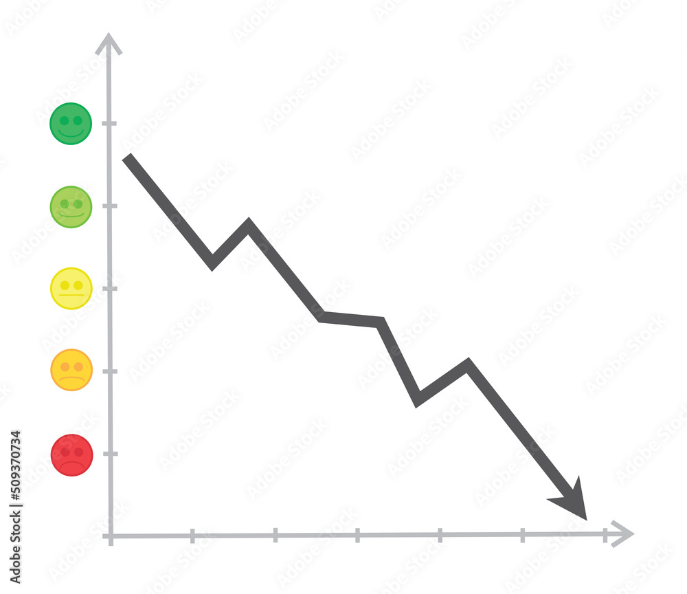 Emotions rating graph. vector illustration Stock Vector | Adobe Stock