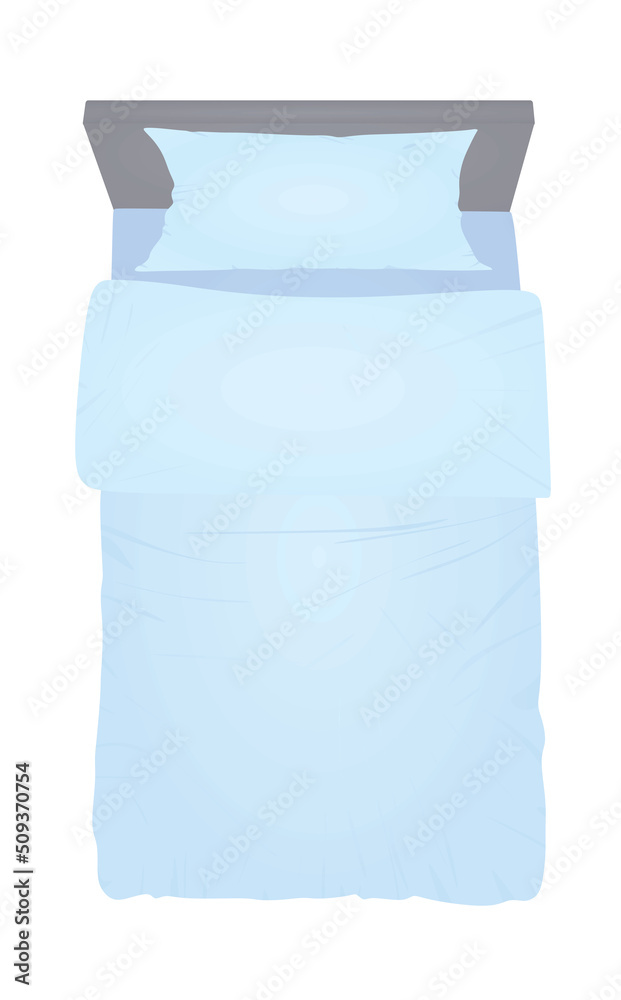 Home or hotel one man bed. vector illustration Stock Vector | Adobe Stock