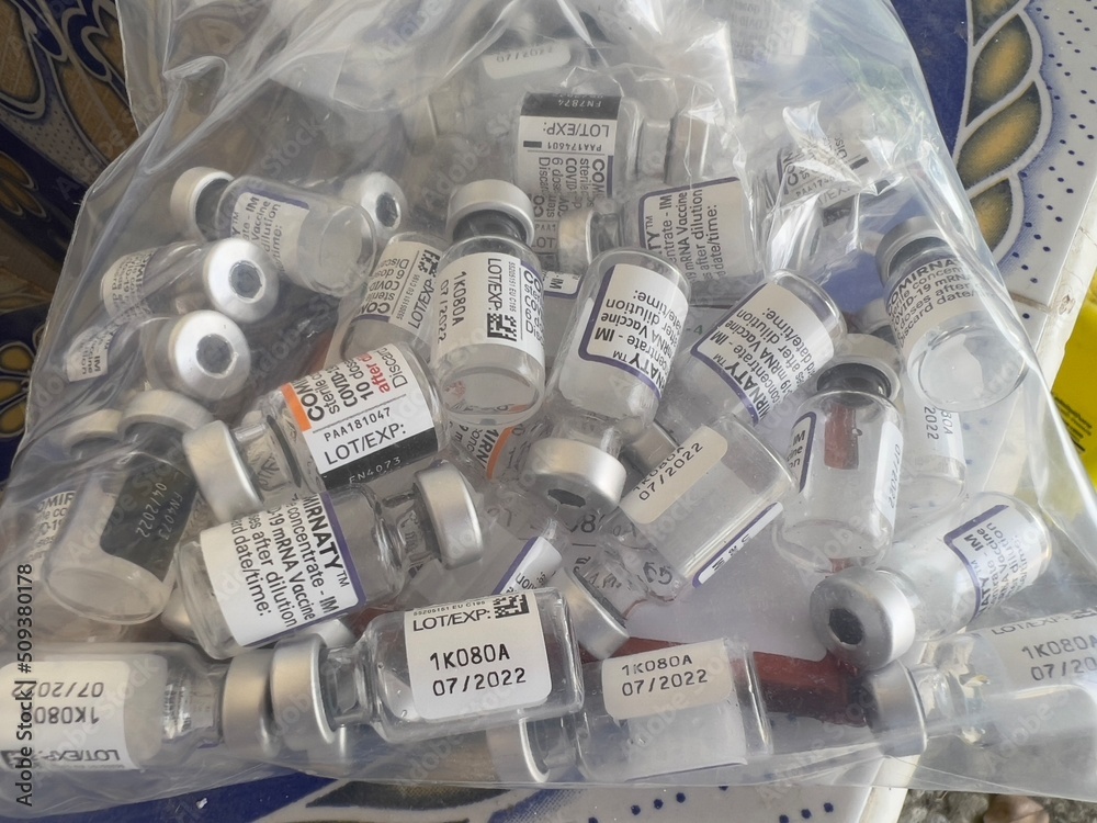 Vaccine expired pass, medical concept, 7 June 2022 , Buriram province ...