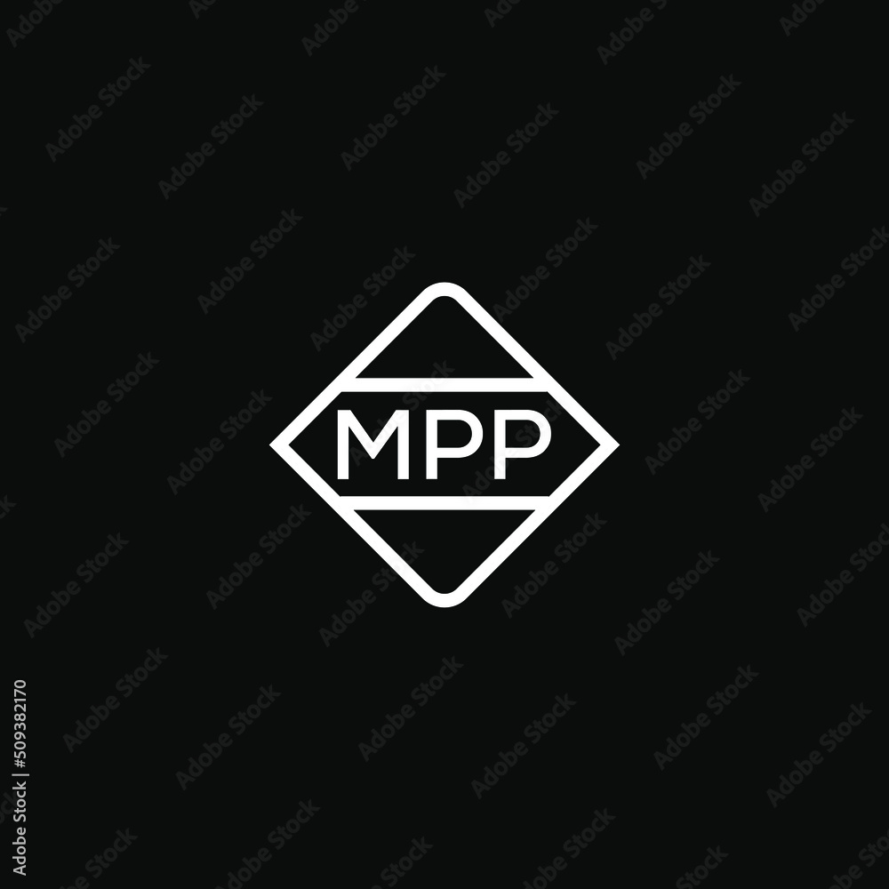 MPP 3 letter design for logo and icon.MPP monogram logo.vector ...