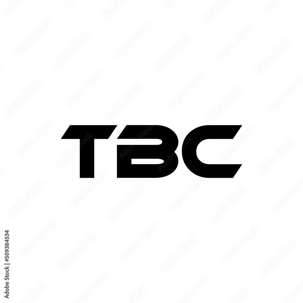 TBC letter logo design with white background in illustrator, vector ...
