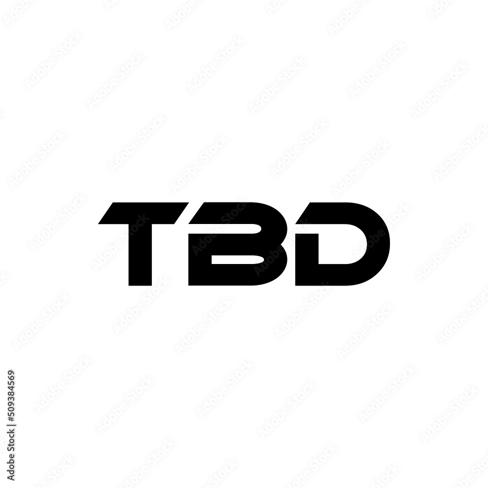 TBD letter logo design with white background in illustrator, vector ...