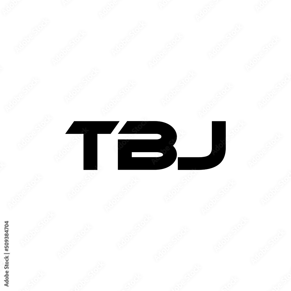TBJ letter logo design with white background in illustrator, vector ...