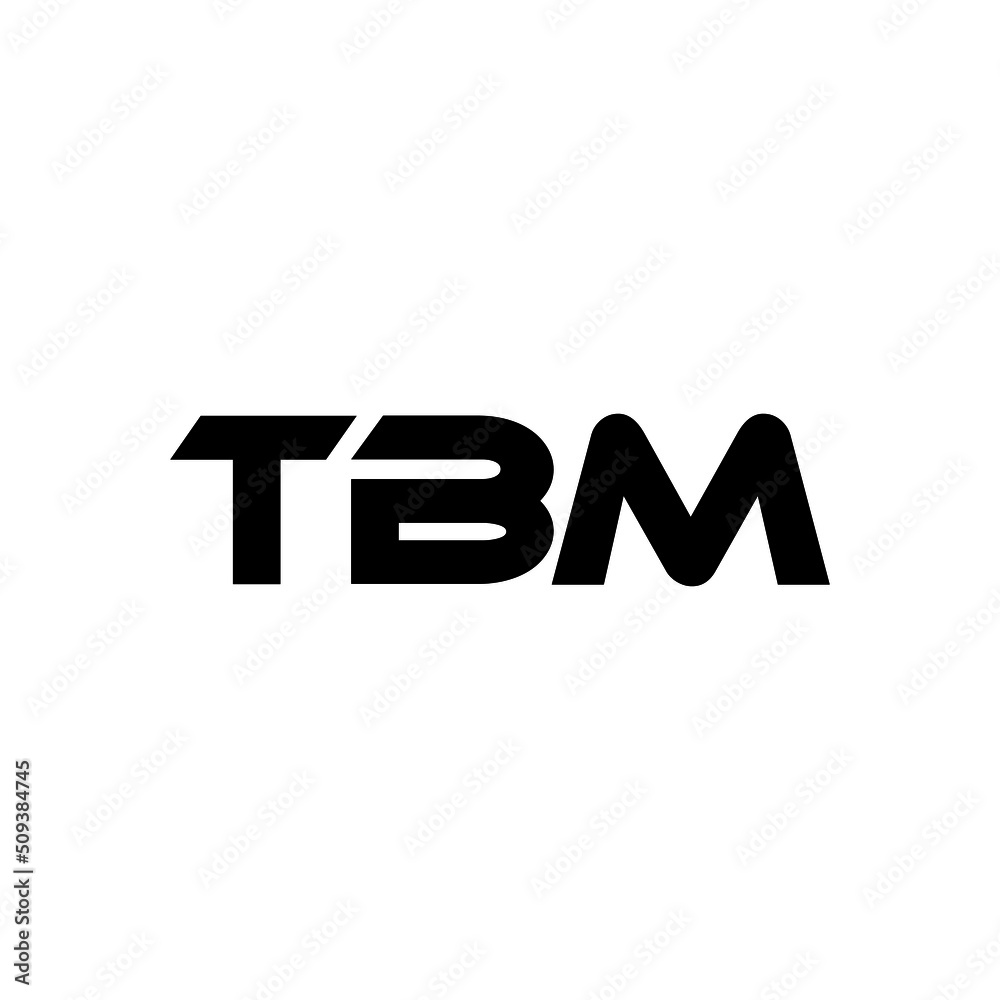 TBM letter logo design with white background in illustrator, vector ...