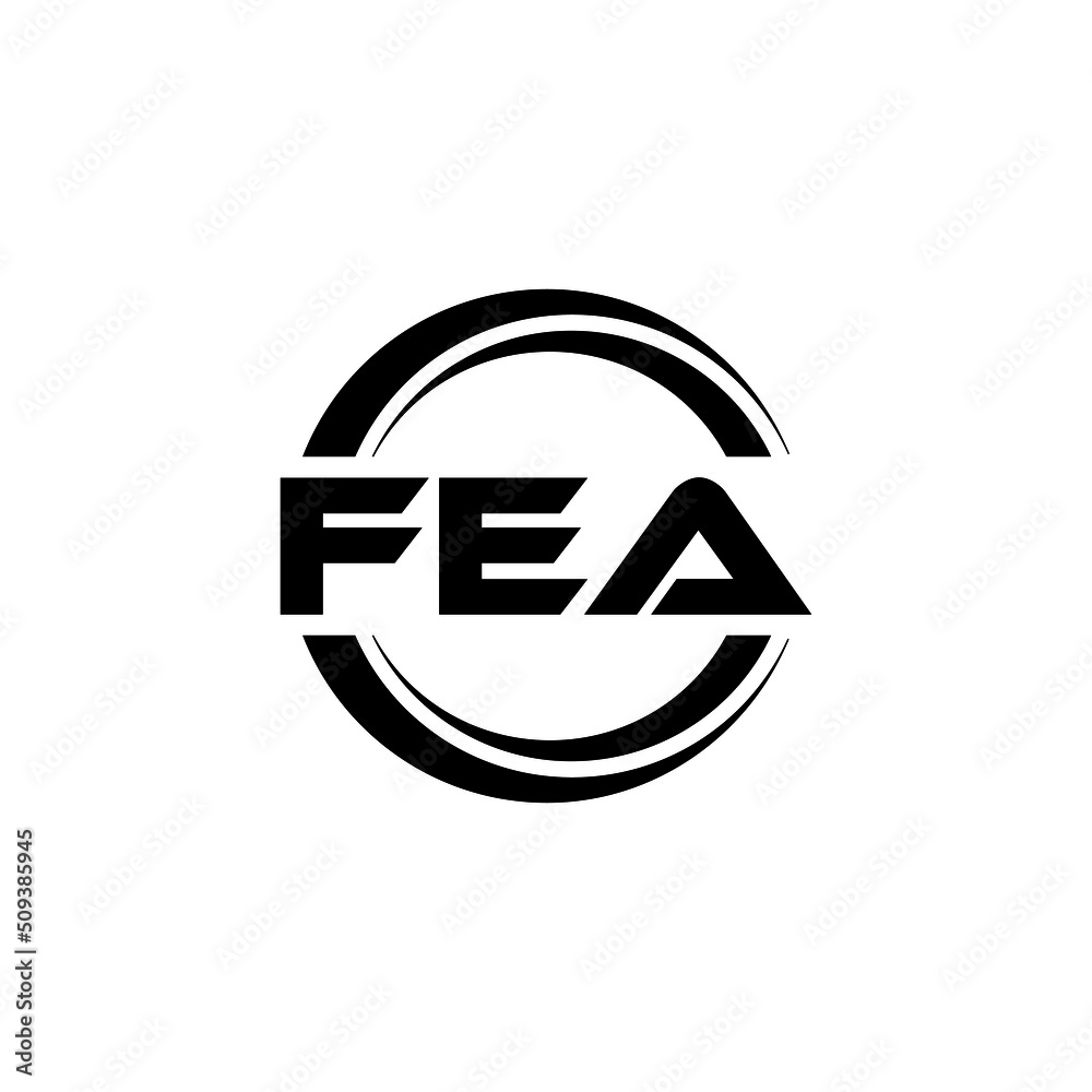 FEA letter logo design with white background in illustrator, vector ...