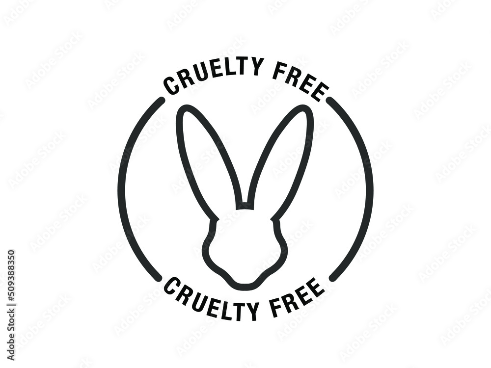 Cruelty free concept logo design. No animal testing logo vector. Animal ...