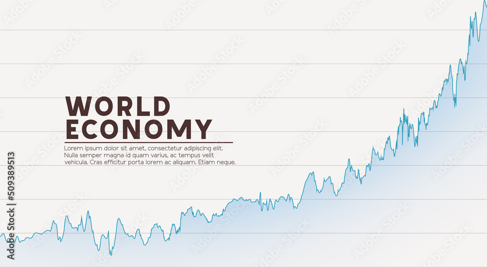 Stock price chart visual display. market shares. Growth charts ...