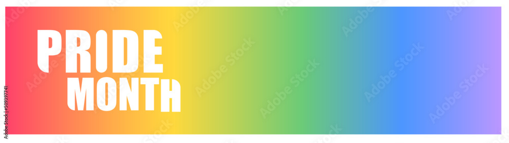 PRINE MONTH Banner on rainbow flag,Vector Illustration. Stock Vector ...