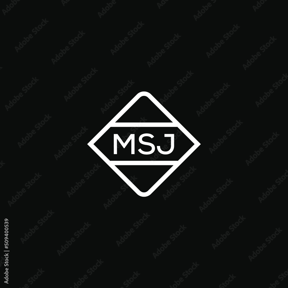 MSJ 3 letter design for logo and icon.MSJ monogram logo.vector ...