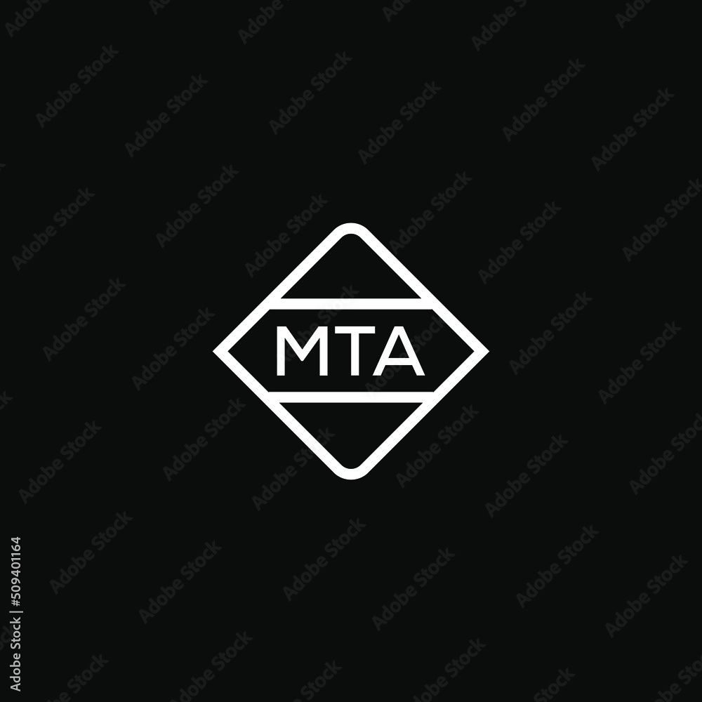 MTA 3 letter design for logo and icon.MTA monogram logo.vector ...