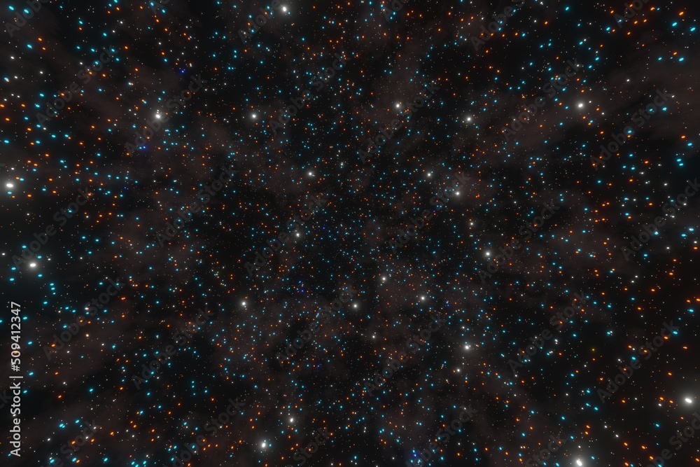 Starry space or star field background. Outer space wallpaper and starry ...
