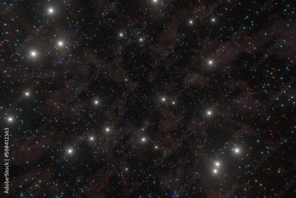 Starry space or star field background. Outer space wallpaper and starry ...
