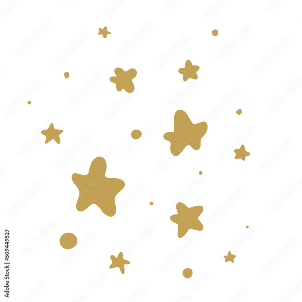 Cute star pattern. Hand drawn vector stars on white background. Design ...