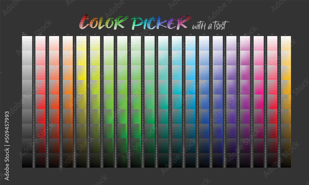 Color Picker with a Twist - find colors based on their strength Stock ...