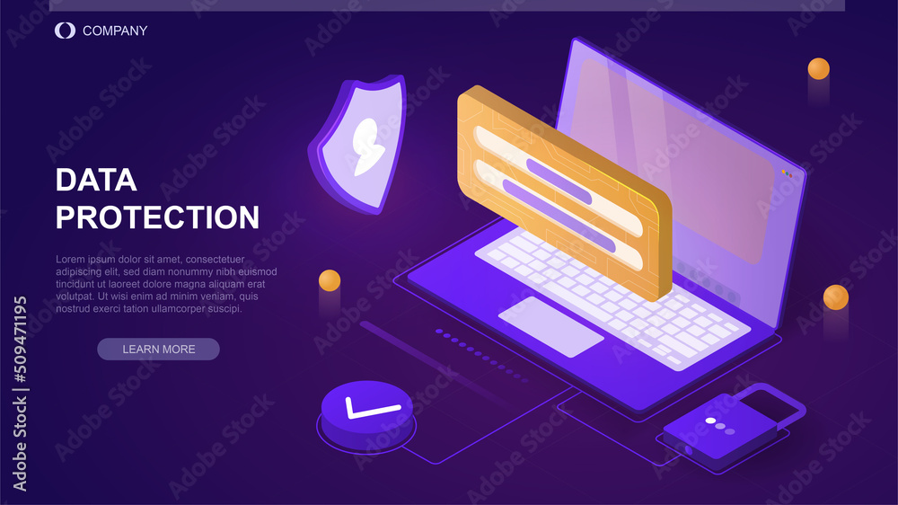 Personal data security concept. Digital system for protecting ...