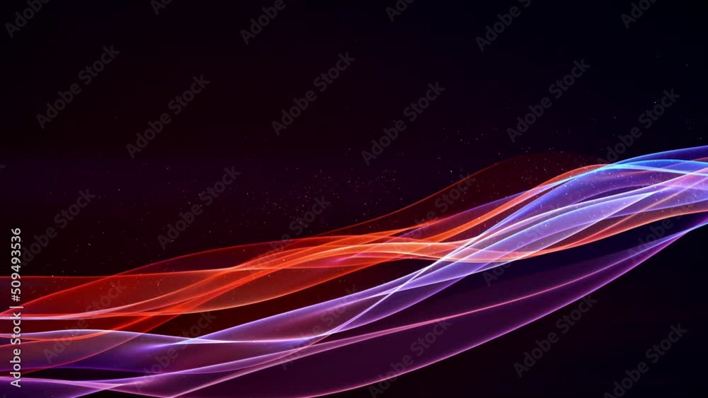 Beautiful abstract wavy lines technology backdrop orange purple violet ...