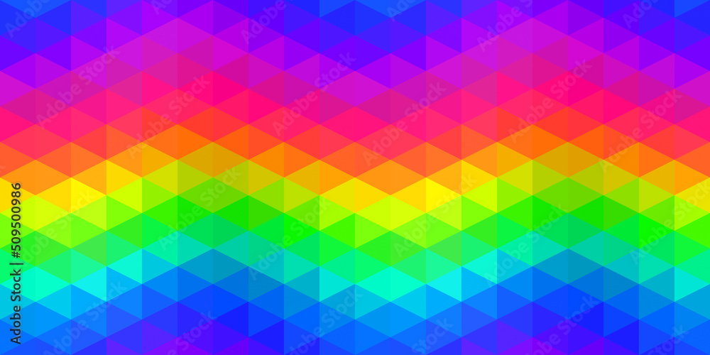 Seamless Colorful Rainbow Triangle Pattern. Low Poly Optical Light ... Seamless Colorful Rainbow Triangle Pattern. Low Poly Optical Light ...