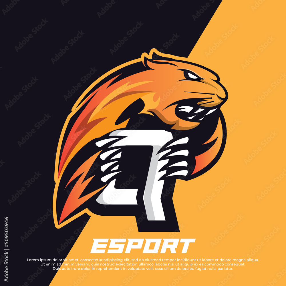 Initial letter Q logo esport design, Panther esport logo design, Tiger ...