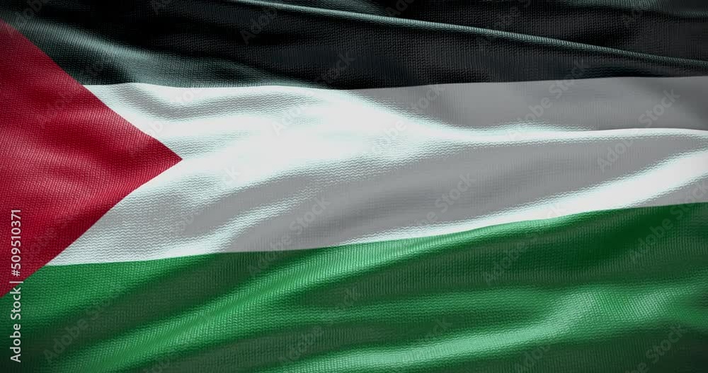 Palestine national flag waving background, 4k backdrop animation Stock ...