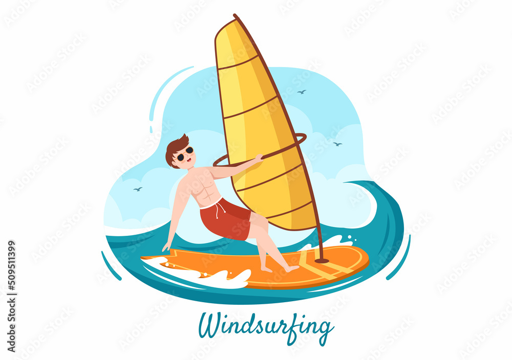 Windsurfing Cartoon