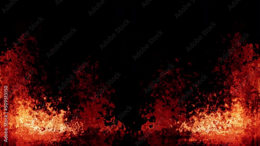Vidéo Stock Abstract background seamless loop dynamic symmetric fire ...
