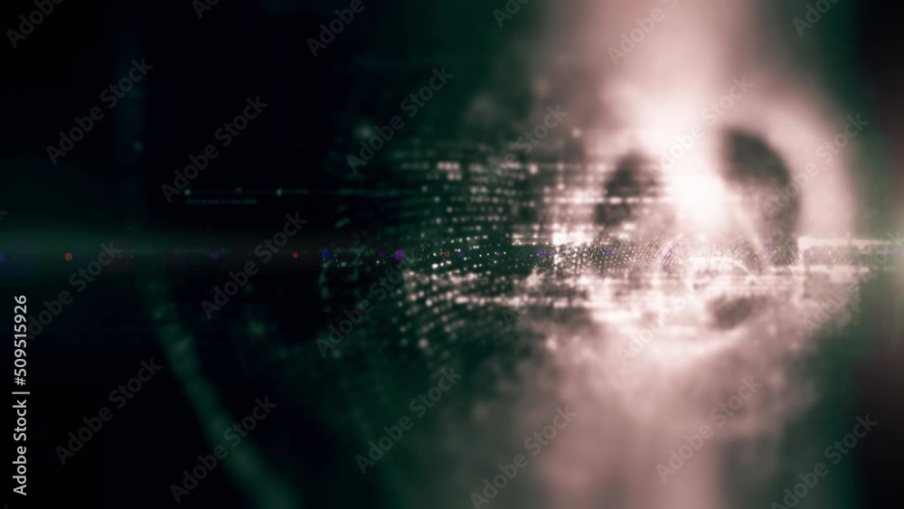 Vertical screen Format : Futuristic abstract de-focus Metaverse data ...