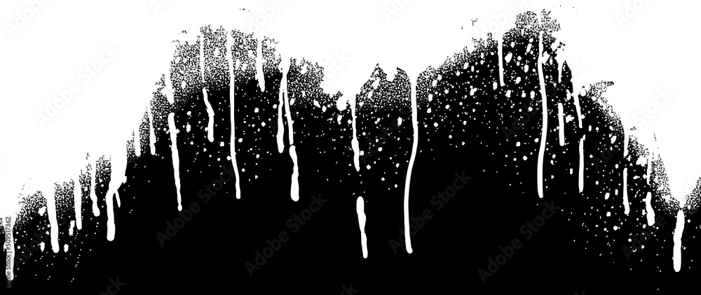 Vetor do Stock: Abstract White paint dripping vector on black ...