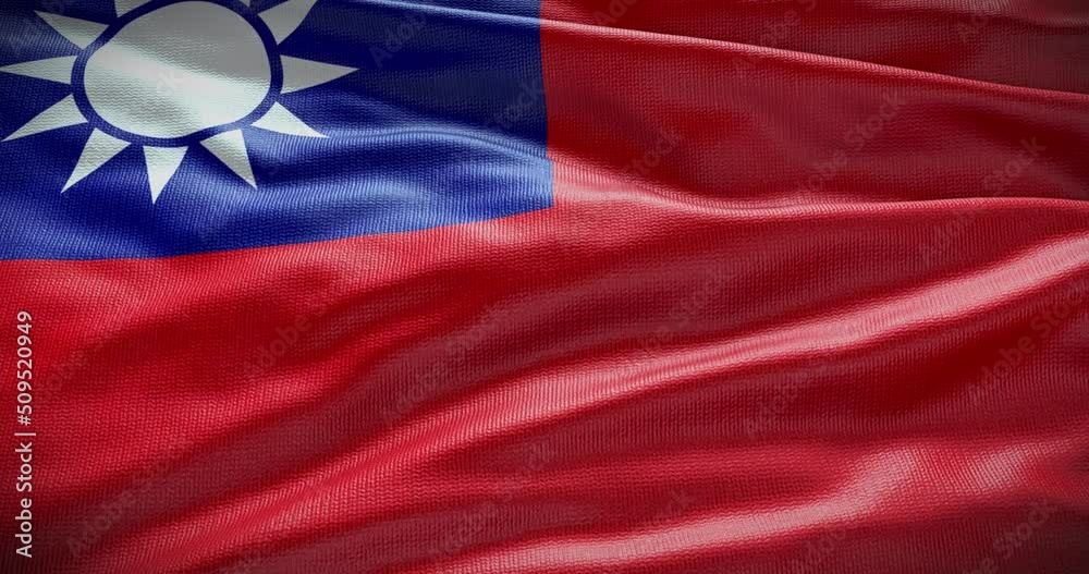 Taiwan national flag waving background, 4k backdrop animation Stock ...