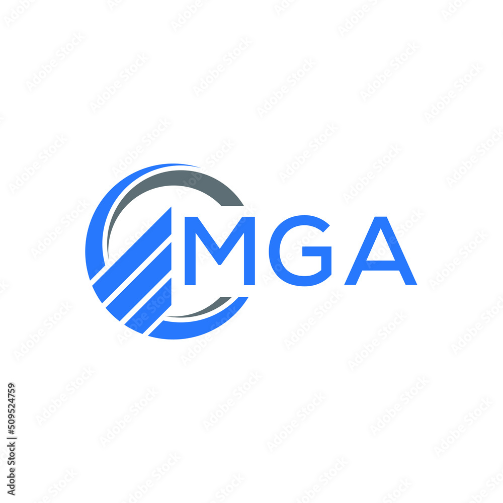 MGA Flat accounting logo design on white background. MGA creative ...