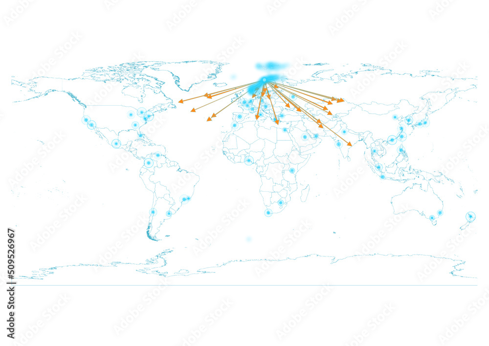 Export concept map for Norway, vector Norway map on white background ...