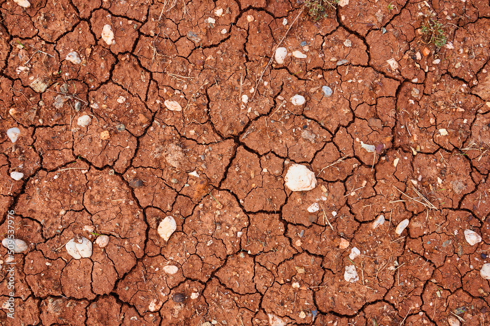 Nature background of cracked dry lands. Natural texture of soil with ...
