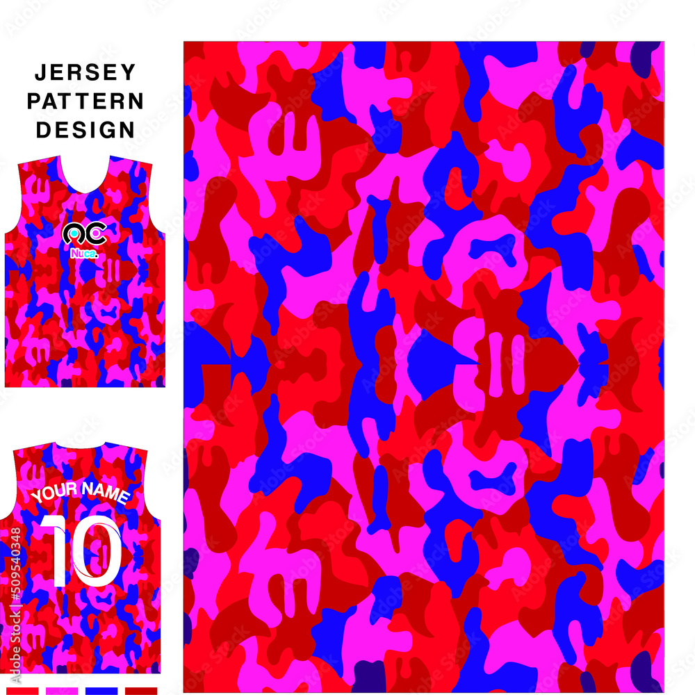 Jersey printing design pattern for soccer, badminton, basketball ...
