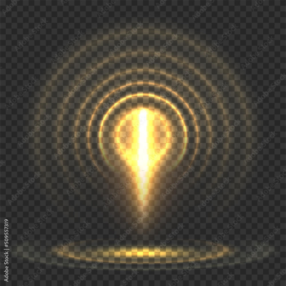 Vetor de Abstract futuristic yellow signal transmitter special light ...