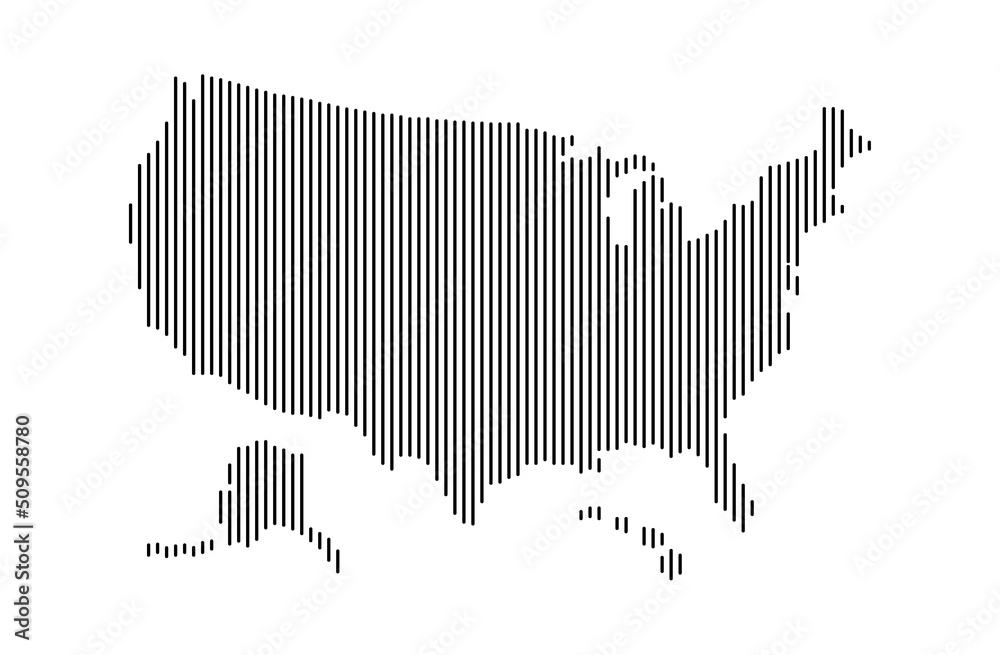 usa vector vertical map, map of America USA, suitable for office room ...
