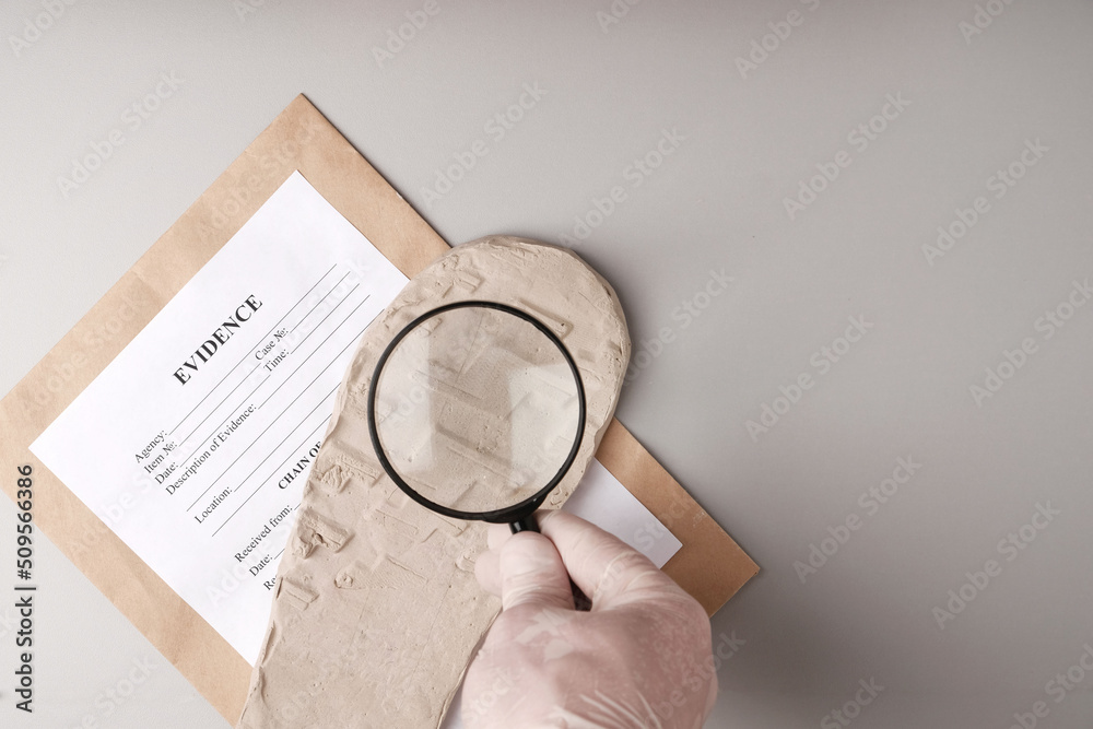 shoe footprint forensic evidence - analysis of plaster cast with ...