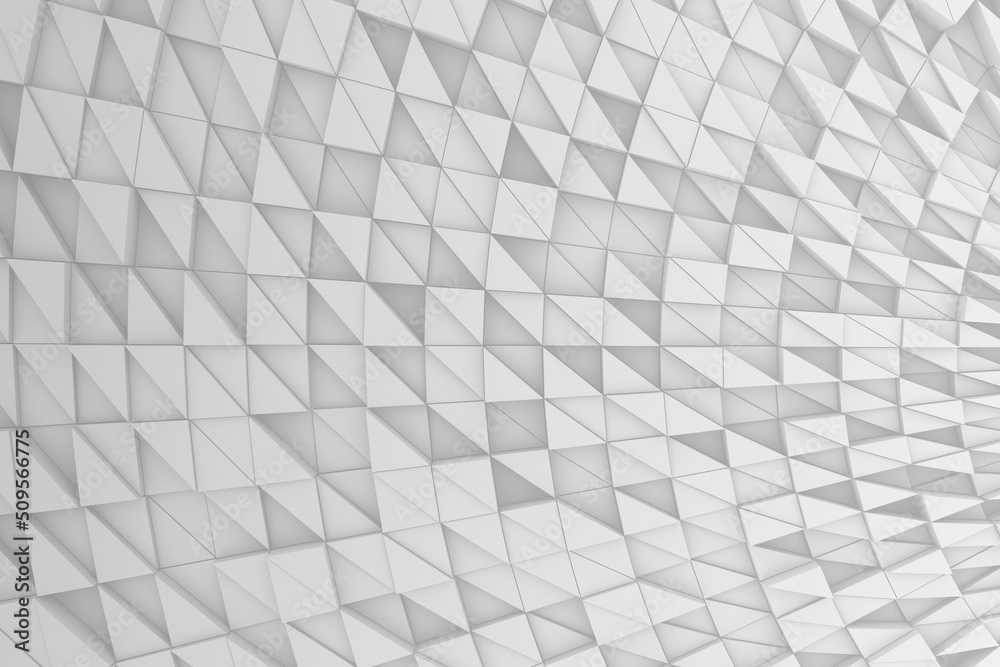 Abstract white vector geometric wallpaper with triangles grid shapes ...