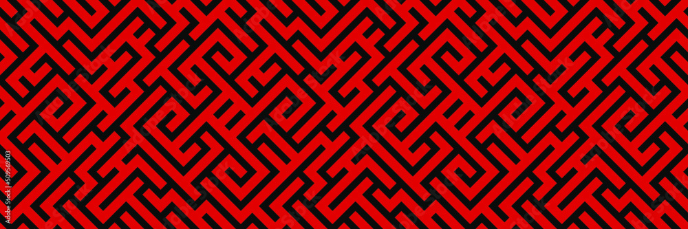 Vector widescreen seamless background. Maze backdrop. Labyrinth ...