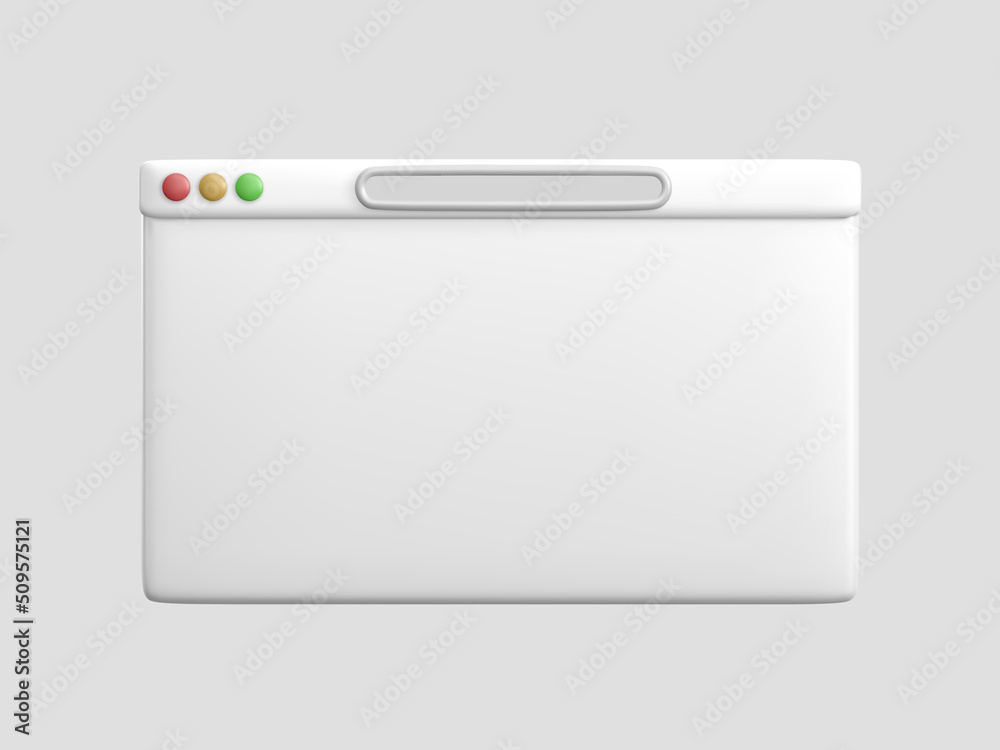 Web browser window template. Blank screen web browser in realistic ...