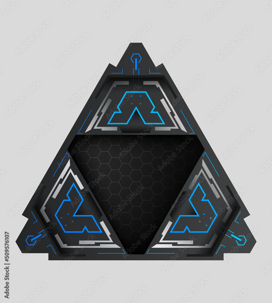 Futuristic triangle with copy space. Vector element for Sci-Fi ...