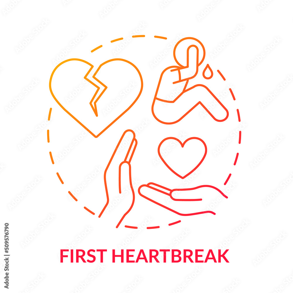 Abstract Broken Heart Drawing