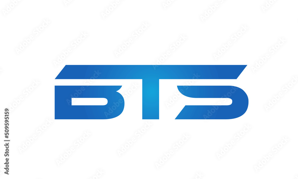 Connected BTS Letters logo Design Linked Chain logo Concept Stock ...
