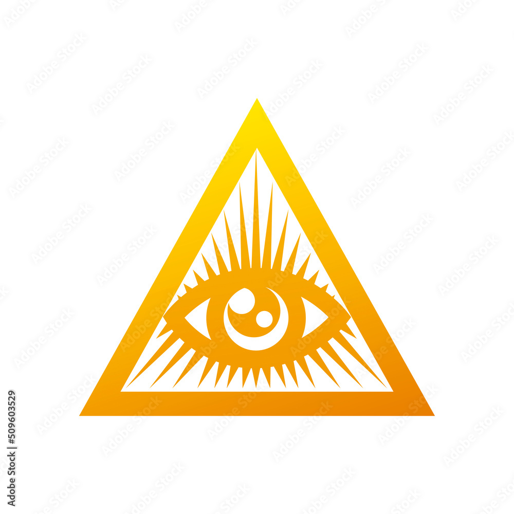 All-seeing eye. Pyramid and All-seeing eye, Freemasonry Masonic Symbol ...