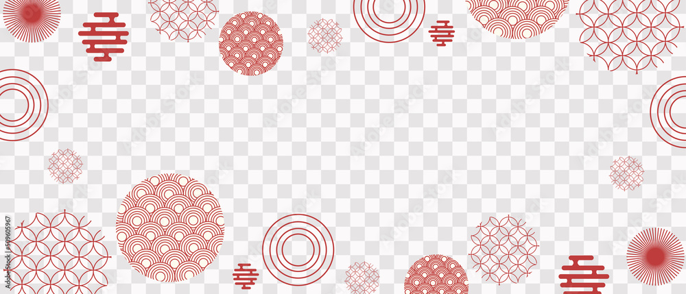 Asian background, Asian style banner patterns, vector Stock Vector ...