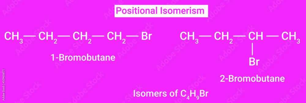 Positional Isomerism (Isomers of C4H9Br) Stock Vector | Adobe Stock