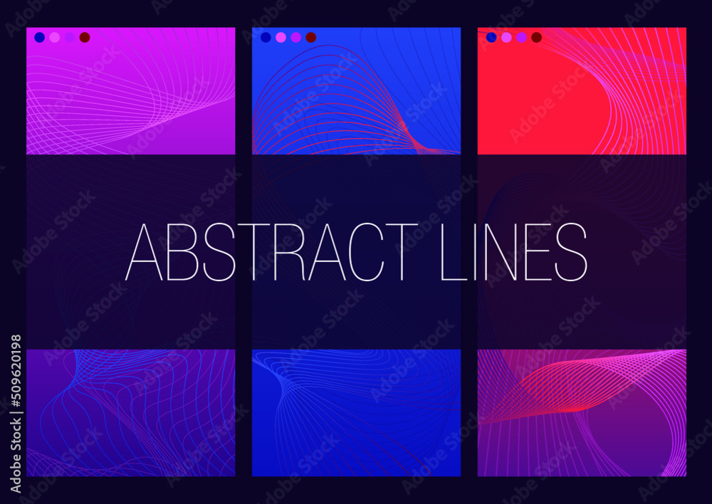 set de banner con lineas vectoriales patron banner tecnologico y ...