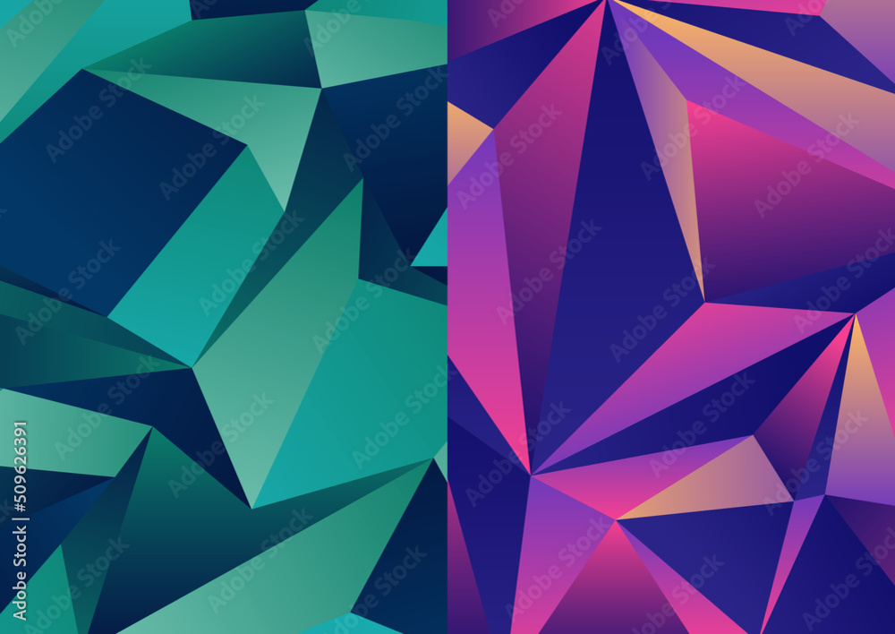 fondos geometricos triangulares coloridos retro con degradados vector ...
