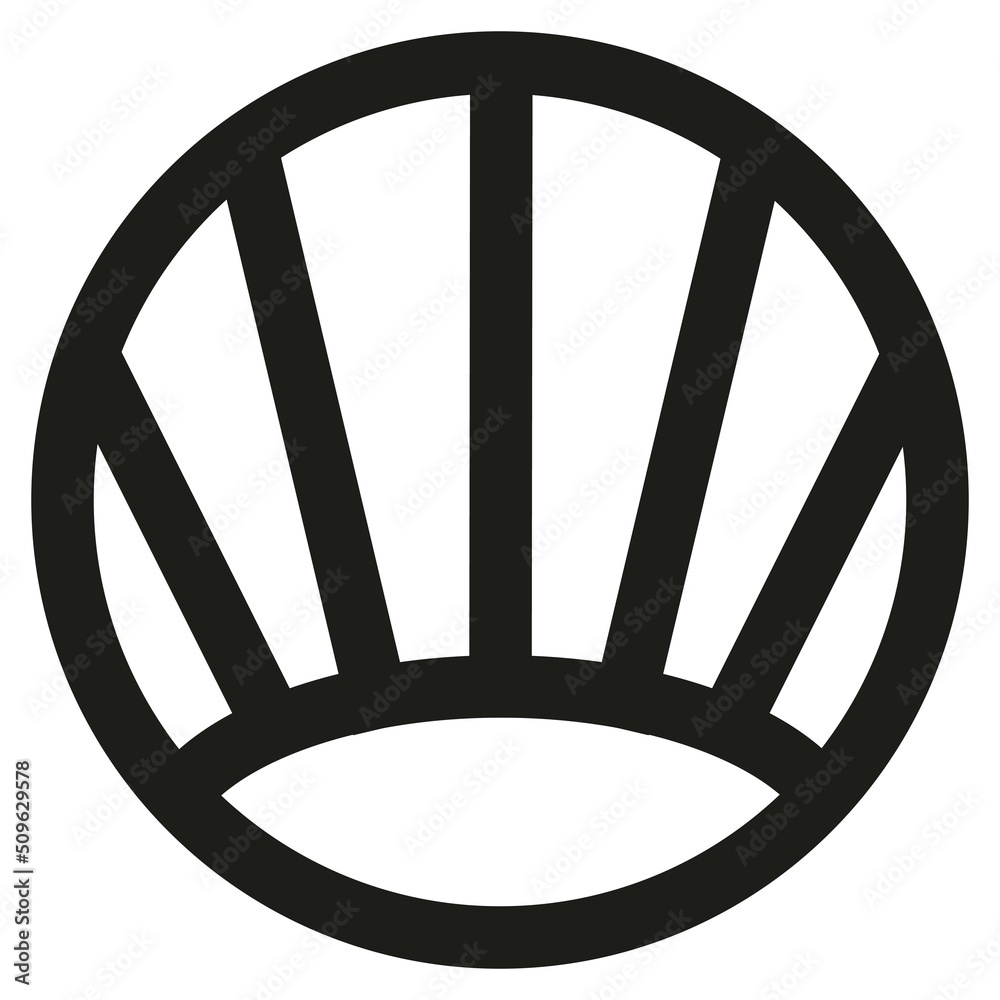 Simple vector outline black and white elite icon. Round pictogram with ...