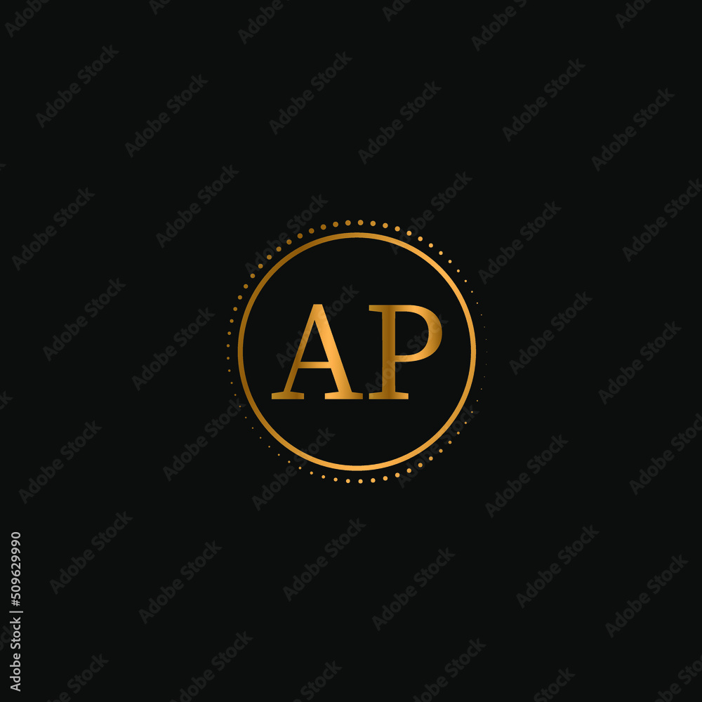 AP letter design for logo and icon.AP monogram logo.vector illustration ...