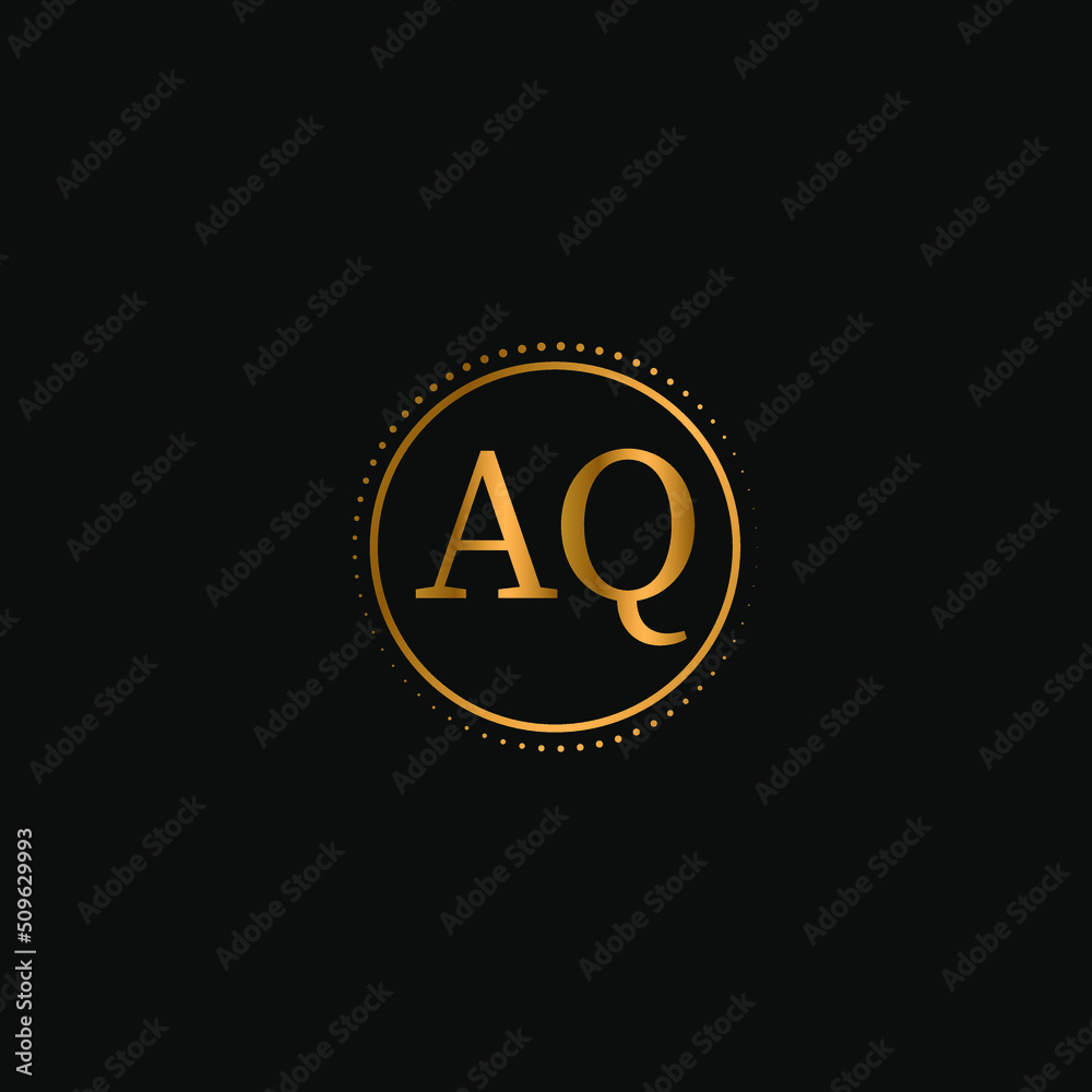 AQ letter design for logo and icon.AQ monogram logo.vector illustration ...